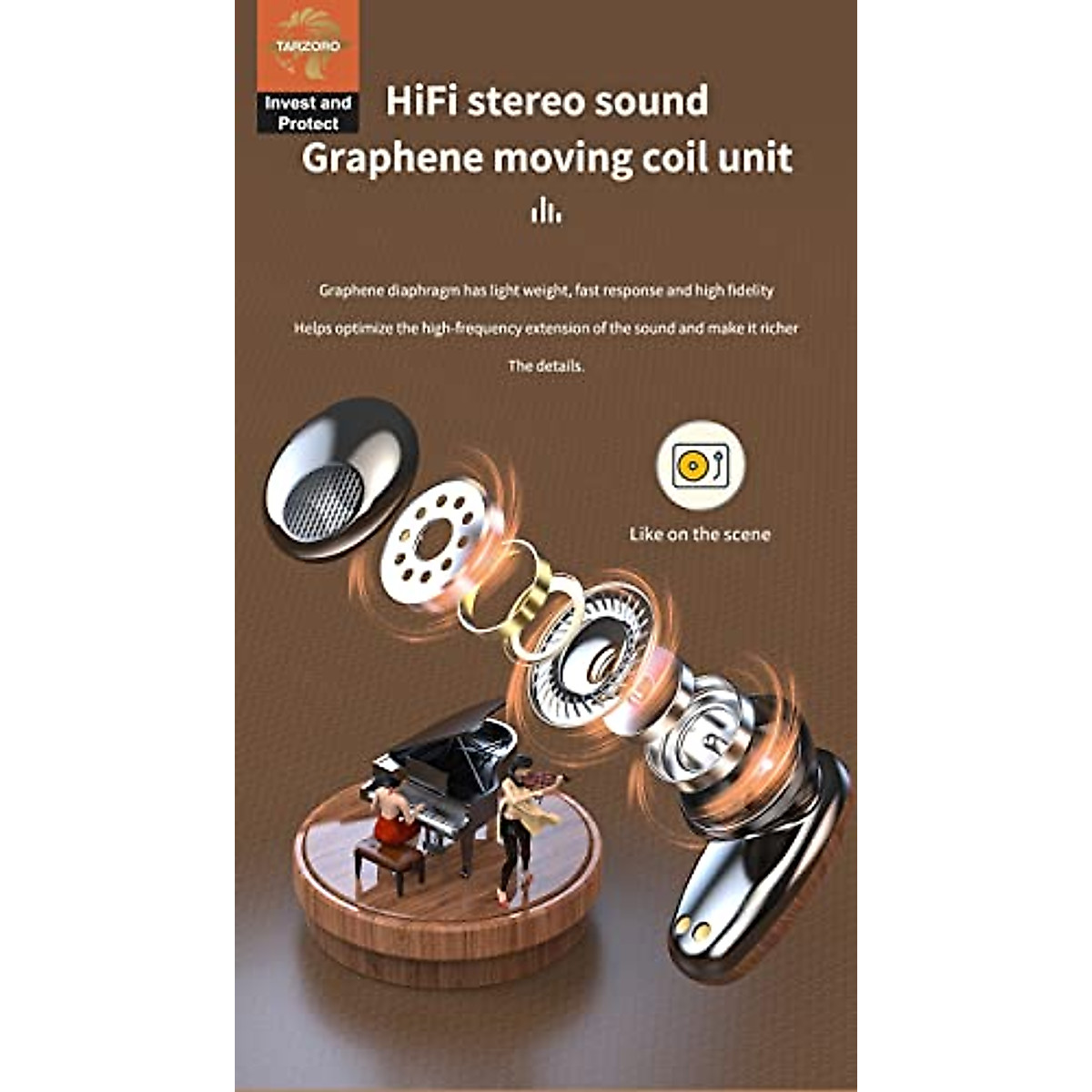 Bluetooth Headphones V5.3 Wireless Earbuds 75 Hrs Battery Life Led with Wireless Charging Case & Portable Charger LED Display Deep Bass IPX7 Waterproof Mic Stereo Headset for iPhone & Android