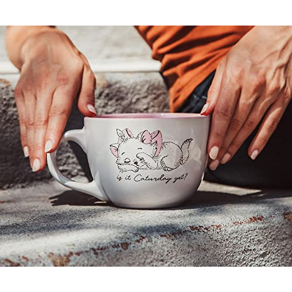 Disney The Aristocats Marie Is It Caturday? Ceramic Soup Mug | Holds 24 Ounces