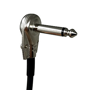 Tetra-Teknica PC-P-06 Low-Profile Right Angle Guitar Patch Cable, 6 inch, Pancake Style TS Connector, 6 per Pack