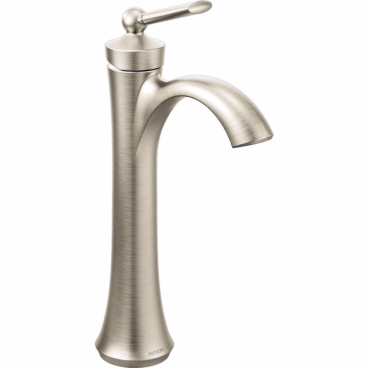 Moen Wynford Brushed Nickel One-Handle High Arc Vessel Bathroom Faucet for Single Hole Vessel Sinks, 4507BN