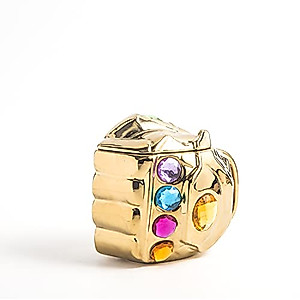 Zak Designs Marvel Thanos Unique 3D Sculpted Ceramic Coffee Mug, Collectible Keepsake Tea Mug for Hot Drinks (15 oz, Non BPA, Thanos Infinity Gauntlet)