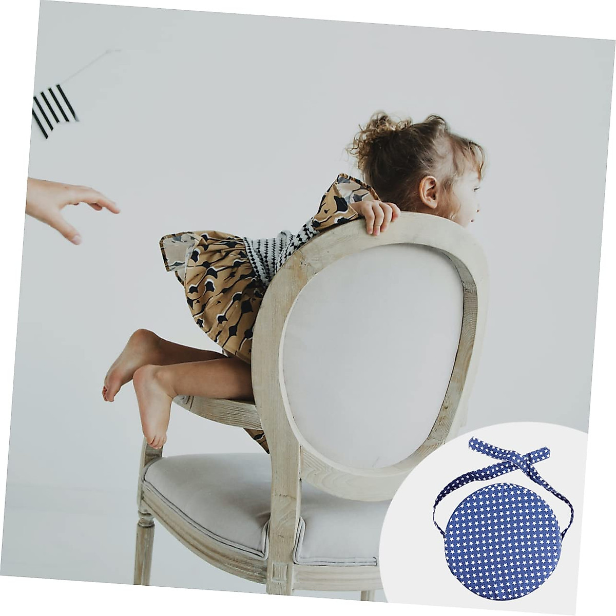 Toddmomy 2 Pcs Height Increasing Seat Cushion Mat Cotton Fabric (Filler: High-Density Sponge) Baby Washable