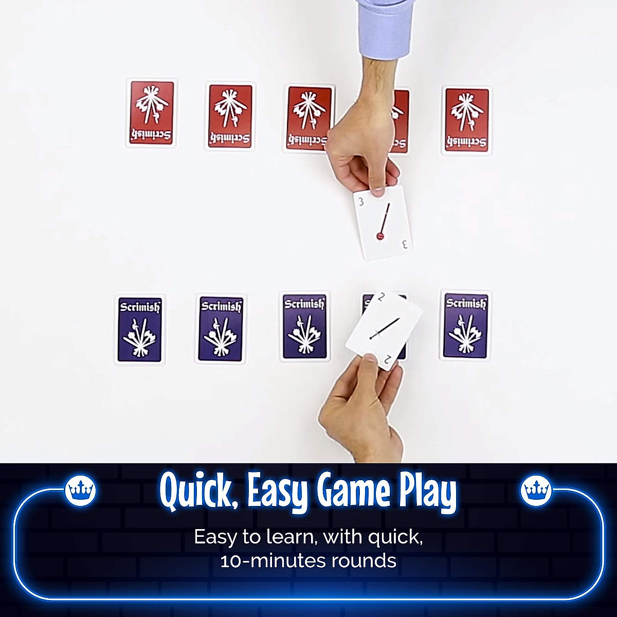 Nexci Scrimish Card Game - Strategy Games for Two Players Including Adults, Teens, Kids and Families That is Easy to Learn for Party or Travel