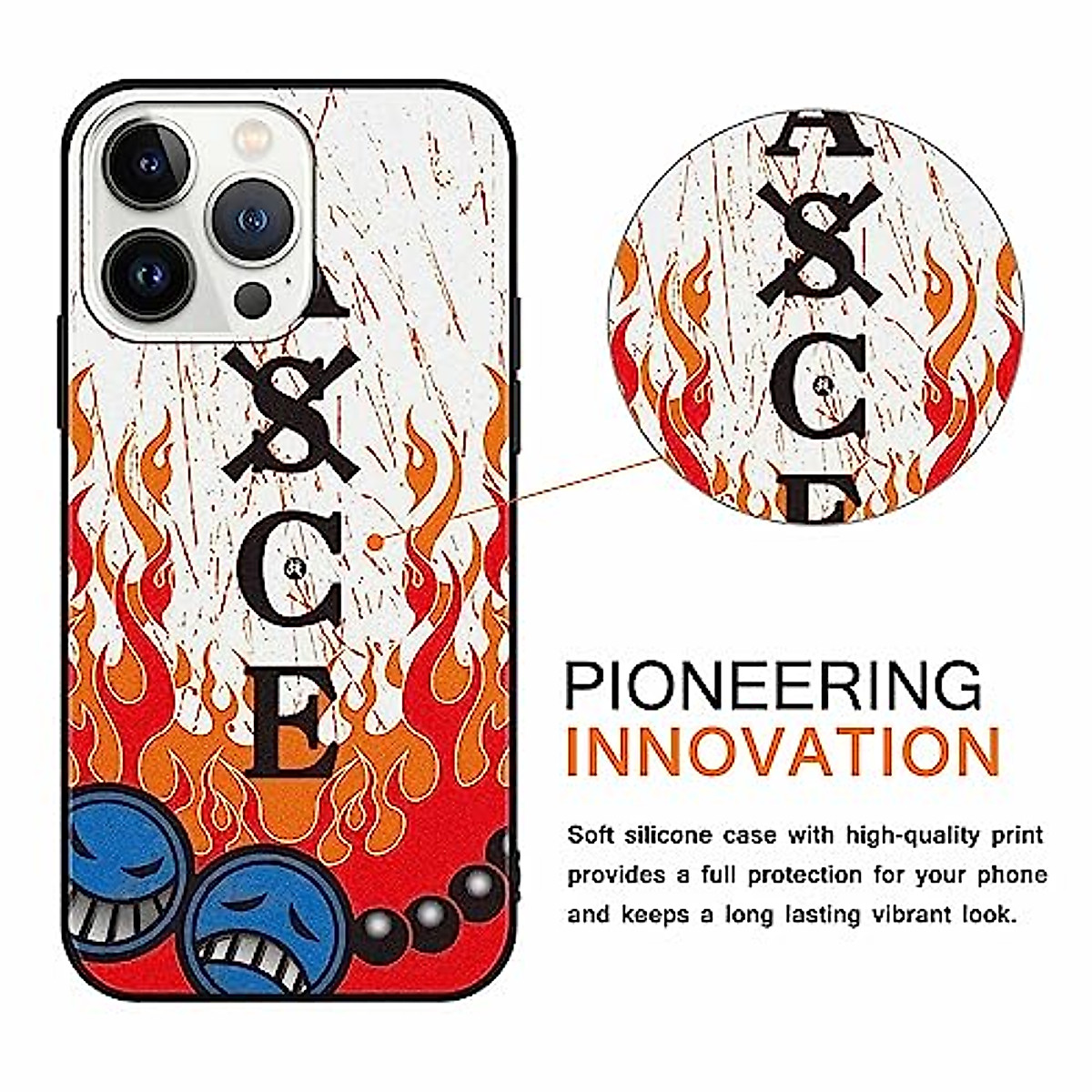 2 Pack Cool Phone Case for iPhone 13 Pro Max Case Silicone 6.7",Japanese Anime Cartoon Characters Print for Men Boys Women Girls, Manga Comics Pattern Design, Soft TPU Funda Cases for iPhone13 Pro Max