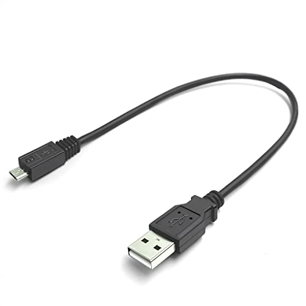 NECABLES 10 Inch Short Micro USB Charger Cable Male A to Micro B Black for Android Both Charging and Sync (10 Inches/0.8 Feet)