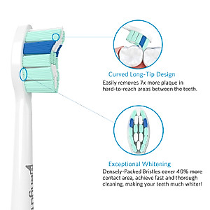 Senyum Toothbrush Replacement Heads for Philips Sonicare Replacement Heads Compatible with Sonicare Replacement Heads, 4 Pack