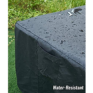 NUPICK 44 Inch Fire Pit Cover for Outland Living 401 Propane Fire Table, Heavy Duty and Waterpfoof Rectangular Fire Pit Cover, All Weather Resistant