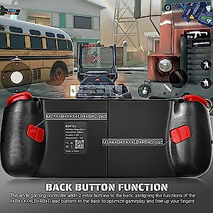 arVin Bluetooth Controller for iPhone 14/13/12/11, iPad, MacBook, iOS, Wireless Gamepad for Android Samsung Galaxy S22/S21/S20, TCL, Tablet, PC Game Joystick, CODM, Genshin Impact -with Back Button