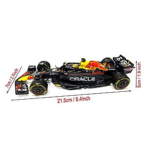 HTLNUZD Bburago 1/24 2022 New F1 RB18#1 for Verstappen Champion Racing Compatible with Red Bull 1:24 Static Alloy Car Die Cast Model Collectible Gift, Black