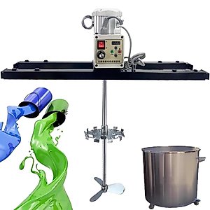 Electric IBC Paint Mixer, 2100W Commercial Tank Mixer Machine, 1 Ton/1000L Stirring Capacity Paint Stirring Machine, 40NM High Torque and Adjustable Speed, for Medium To High Viscosity