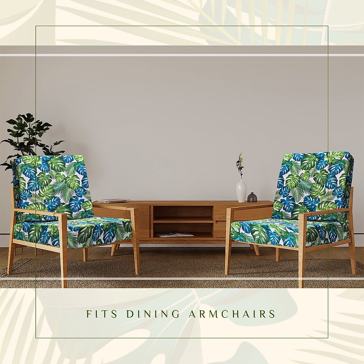 Batiyeer 8 Pcs Outdoor Cushion Slipcovers Patio Chair Cushion Covers Replacement Waterproof Square Outdoor Seat (20 x 20 x 4 Inch)