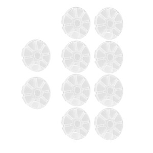 SEWACC 10pcsbox8 Jewelry Desktop Tips False Compartments Clear Bedroom Container Case Round Stylish Bead Sundries Home Display Organizerwhite Storage Organizer Plastic White Nail