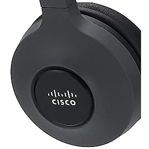 CISCO Headset 522, Wired Dual On-Ear 3.5mm Headset with USB-A Adapter, Charcoal, 2-Year Limited Liability Warranty (CP-HS-W-522-USB=)