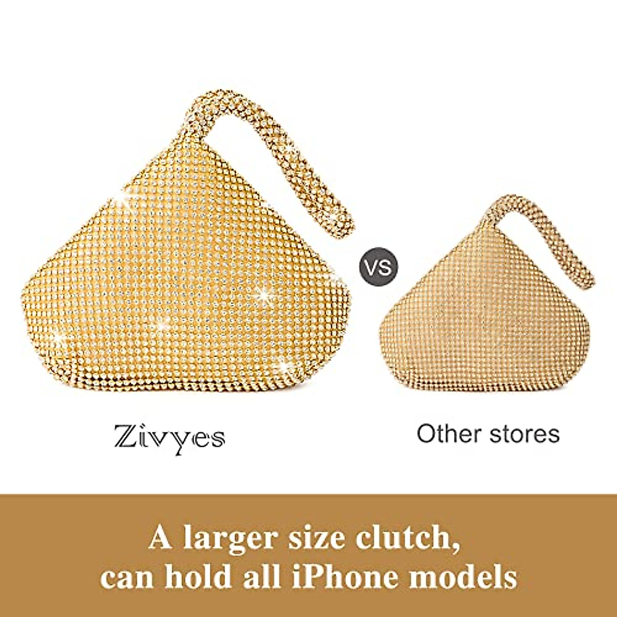 Evening Clutch Purses for Women Rhinestone Clutch Diamond Purse Bag 1920s Flapper Handbag Night Wedding Formal Crystal Purse