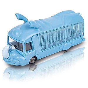 ArtCreativity Pull Back Rhino Safari Animal Bus for Kids, 7 Inch Rhino Design Bus with Pullback Mechanism, Durable Plastic Material, Safari Party Decorations, Best Birthday Gift for Boys & Girls