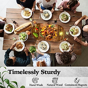 Charcuterie Board Set: 3-in-1 Magnetic Acacia Wood Cheese Board Ensemble - Unique for Mom - House Warming Gifts New Home, Wedding Gifts for Couple, Bridal Shower Gift (Board)