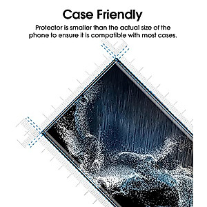 amFilm Elastic Skin Screen Protector for Samsung Galaxy S22 Ultra 5G 6.8 inch, Fingerprint ID Compatible, HD Clear, TPU Film Full Coverage, Thermoplastic Polyurethane, 2 Pack