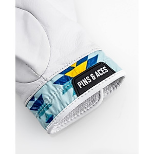 Pins & Aces - Southwest Sunset Golf Glove Design - Premium AAA Cabretta Leather, Long-Lasting Durable Tour Glove for Men or Women - Premium Leather Golf Glove Left & Right Hand - (X-Large, Right)