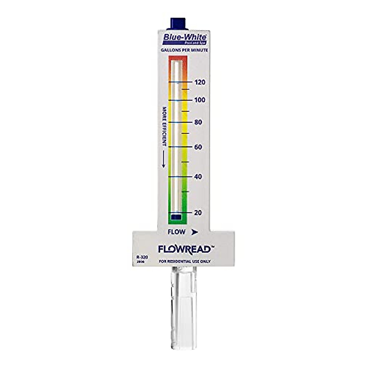 Blue-White Residential Pool Flow Meter for 2.00" Pipe
