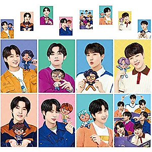 MeiYiYou Bangtan Boys Posters Map Of The Soul 7: Bangtan Boys Photo Wall Deco Posters Personal Album Poster (White)