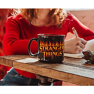 Silver Buffalo Stranger Things Hellfire Club Ceramic Camper Mug, 20 Ounces