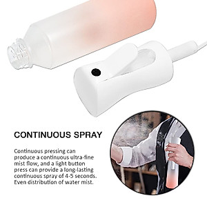 Set of 3 Continuous Spray Bottle, Refillable Fine Mist Spray Bottles, Hair Spray Bottles