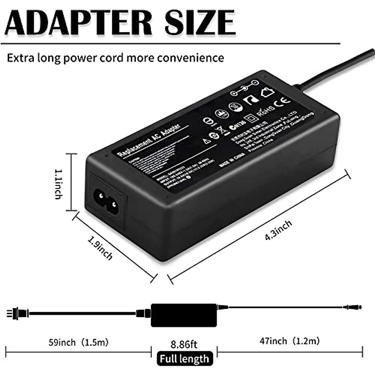 45W 19.5V 2.31A Ac Adapter Laptop Charger for HP Pavilion x360 Charger 15-f272wm 15-f387wm 15-f233wm 15-f222wm 15-f211wm 15-f337wm 17-g121wm 17-g119dx Laptop Notebook Power Supply Cord Plug
