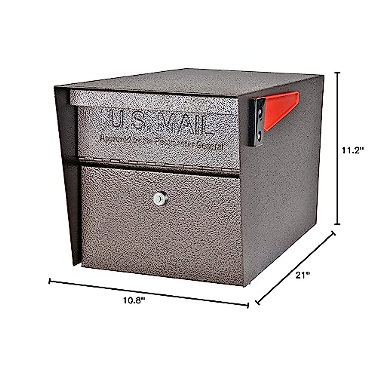Mail Boss 7508 Curbside Mail Manager Security, Bronze Locking Mailbox
