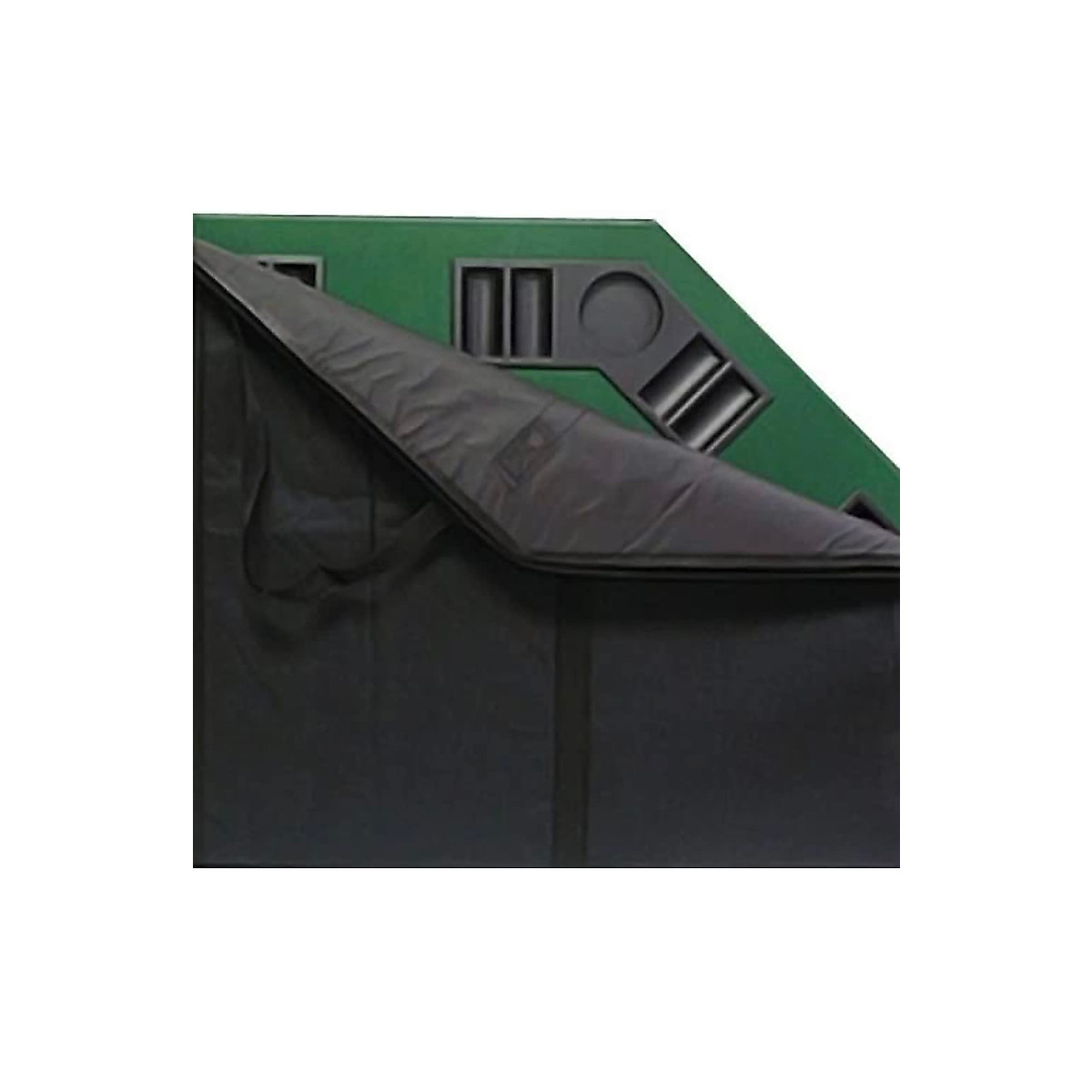 48" Green Octagon Folding Poker and Blackjack Table Top with Carrying Case