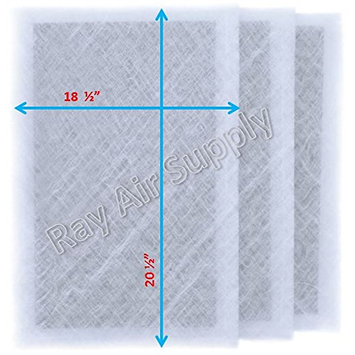 RAYAIR SUPPLY 20x23 Air Ranger Replacement Filter Pads 20x23 (3 Pack) White