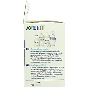 Philips AVENT BPA Free Classic Bottle Screw Rings, 4-Pack