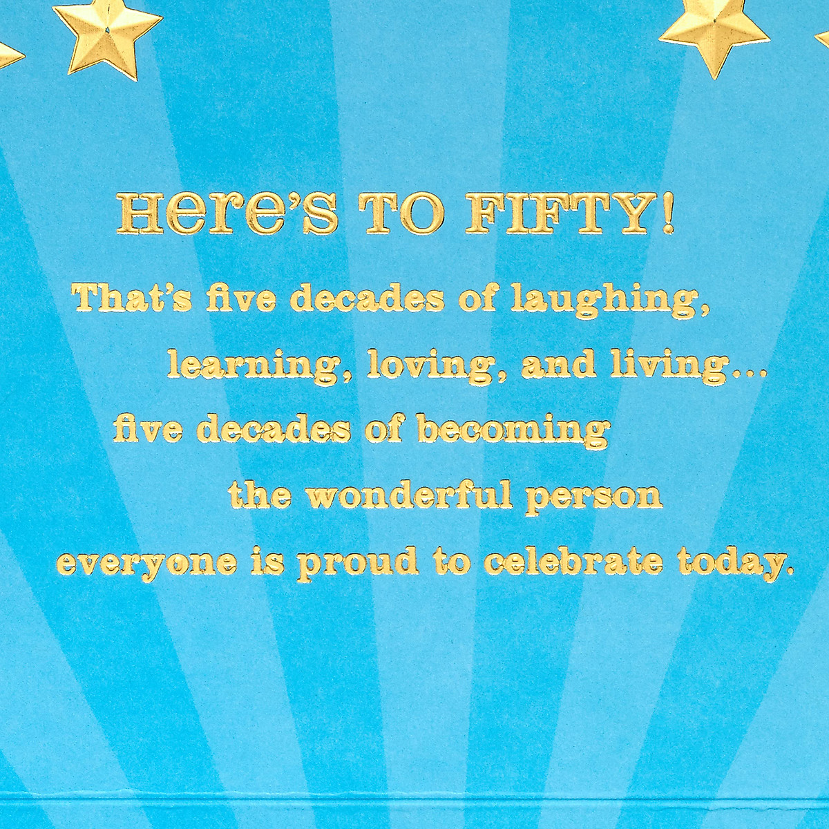 Hallmark 50th Birthday Card (Here's to Fifty)