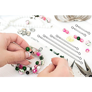 Anezus 10Pcs Necklace Extenders, Jewelry Extenders for Necklaces, Silver Bracelet Extender, Chain Extenders for Necklace, Bracelet and Jewelry Making (Assorted Sizes)