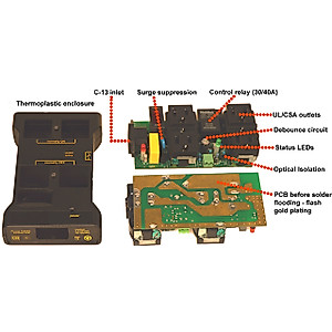 Iot Relay - Enclosed High-Power Power Relay for Arduino, Raspberry Pi, PIC or WiFi, Relay Shield