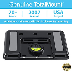 TotalMount Universal Mount for Electronics – Adjustable Strap Wall Mount for Your Router, Wireless System, Cable Modem, DVR, Xbox, PlayStation, and More (Black, Professional Shelf)