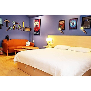 PKD Pixels Brownstone Torch Light for Mounts to The Wall or Hand Held USB Rechargeable 11 Inch LED For Bedroom Living Room Play Room Decoration Perfect for Gamers Costume Cosplay Role Play