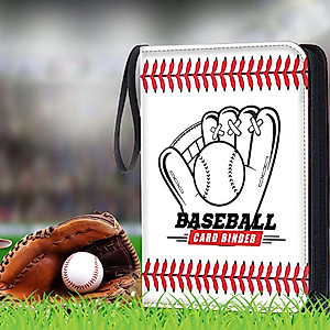 720 Pockets with Trading Card Binder, 9-Pocket Baseball Card Sleeves Card Holder Album Protectors, Penny Sleeves for Trading Cards Fit for Sport, Game, Standard Cards Holder for Kids (Baseball)