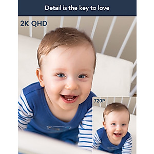 GNCC Baby Monitor with Camera and Night Vision, 1080P Baby Camera Monitor，Indoor Camera with Two Way Audio, 2.4G WiFi Smartphone Control, Motion/Sound Detection, SD&Cloud Storage, C1