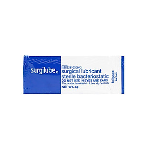 Surgilube Lubricating Jelly-FoilPac - 144 Packets/Box Packets Surgical Lubricant Sterile Bacteriostatic Jelly (3g FoilPac Box of 144 Packets),1 Box
