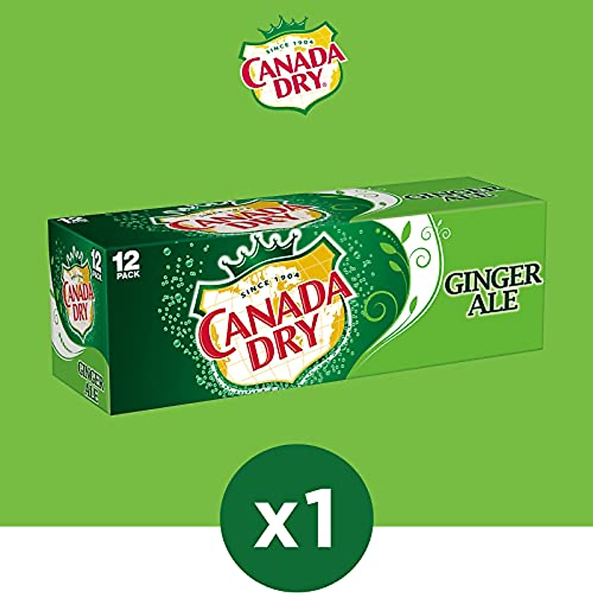 Canada Dry Ginger Ale Soda, 12 fl oz cans (Pack of 12)