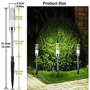 GreenClick Pathway Lights Outdoor, Extendable 6 Pack 570 Lumen Bright LED Path Lights, IP65 Waterproof 12V Landscape Lighting Cool White Acrylic Bubble Garden Lights for Lawn Patio Yard, 6000K