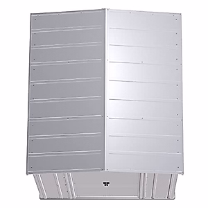 Arrow Classic Steel Storage Shed, 6x7, Flute Grey