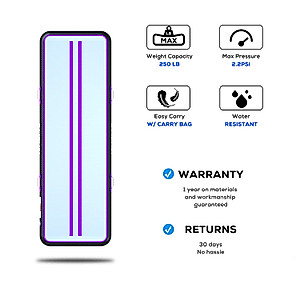 ALIFUN Inflatable Tumbling Track Mat 6.6ft 10ft 13ft 16ft 20ft 30ft 40ft Length 4/8 Inches Thick 3.3ft/6.6ft Wide Flooring Training Mats for Gymnastics Team Sports with Electric Air Pump