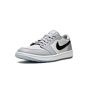 NIKE Men's Air Jordan 1 Low Shoes, Wolf Grey Black Photon Dust Wh, 15