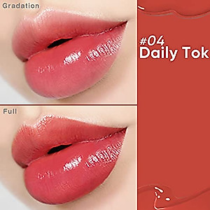 COLORGRAM Thunderbolt Tint Lacquer - True Beauty K-Drama Makeup, Glossy Long Lasting Moisturizing Lip Stain (0.2 fl.oz, 04 Daily Tok)