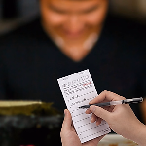 DGBDPACK Guest Check Pads EP-3632-1 (20 Pads), Total 1000 Pink Waitress Notepad, Server Order Pads