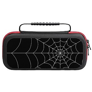 Goth Spider Web Travel Carrying Case Tote Bag For Nintendo Switch Accessories Holds 20 Game Card Bag