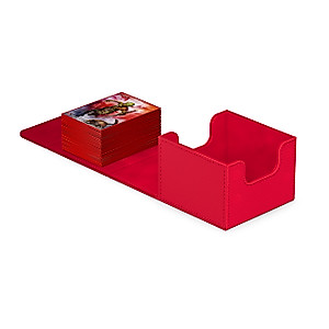 Ultimate Guard Sidewinder 133+, Deck Box for 133 Double-Sleeved TCG Cards, Red, Magnetic Closure & Microfiber Inner Lining for Secure Storage