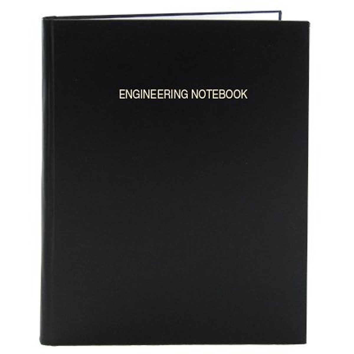 BookFactory Engineering Notebook - 96 Pages (.25" Engineering Grid Format), 8 7/8" x 11 1/4", Engineering Lab Notebook, Black Cover, Smyth Sewn Hardbound (EPRIL-096-LGS-LKT4-R1)