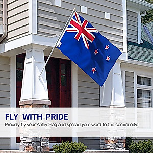 Anley Fly Breeze 3x5 Foot New Zealand Flag - Vivid Color and Fade Proof - Canvas Header and Double Stitched - New Zealander Kiwi National Flags Polyester with Brass Grommets 3 X 5 Ft